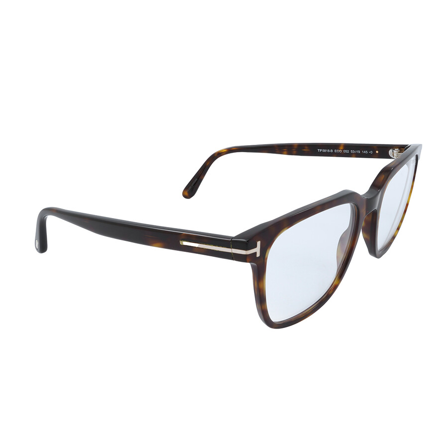 Tom Ford Blue Light Block Square Men's Eyeglasses FT5818-B 052 53 ...