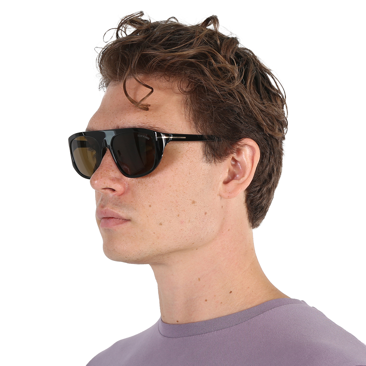 Tom Ford Edward Roviex Browline Unisex Sunglasses FT1002 01J 58 ...