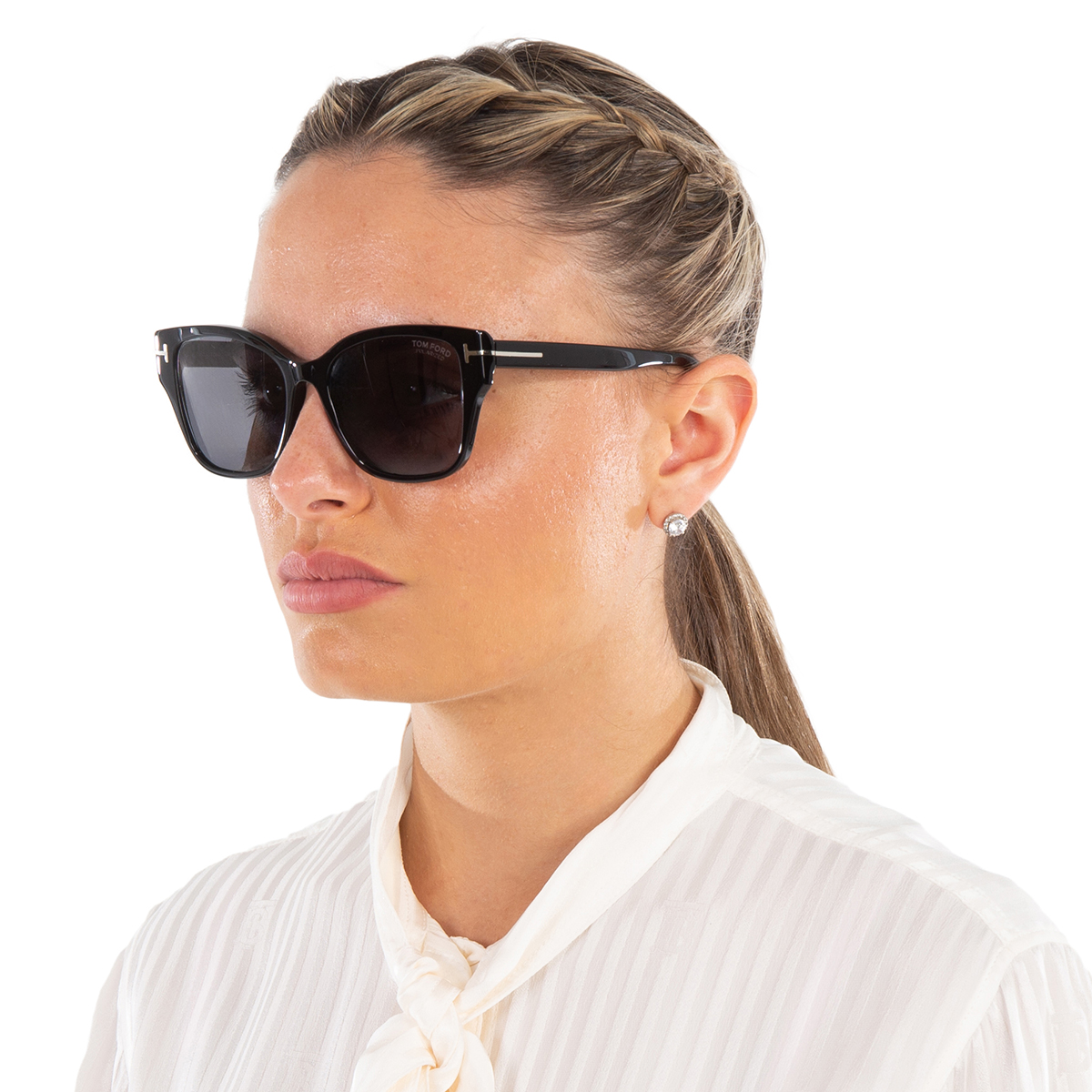 Tom Ford Elsa Polarized Smoke Butterfly Ladies Sunglasses FT1108 01D 55 ...