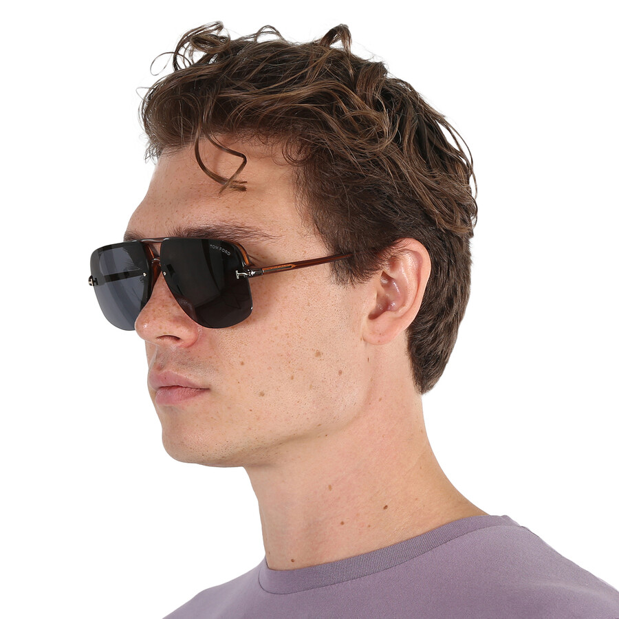 Tom Ford Hugo Blue Navigator Men's Sunglasses FT1003 45V 63 ...