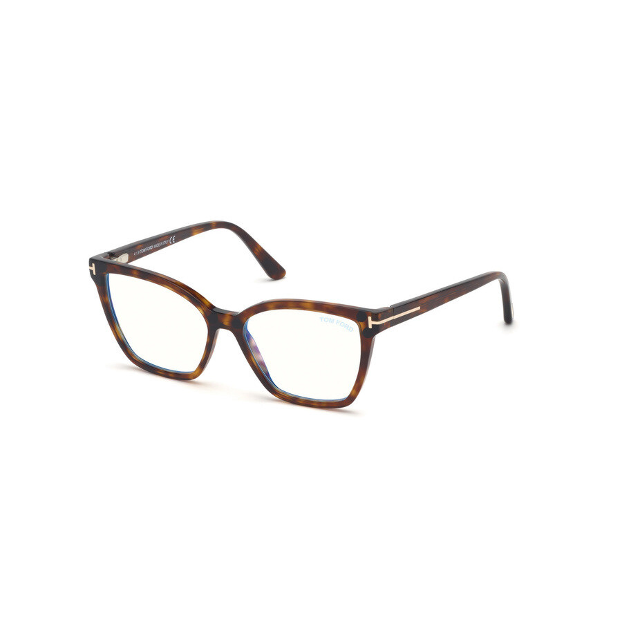 Tom Ford Ladies Tortoise Square Eyeglass Frames FT5641-B 54 FT5641-B ...