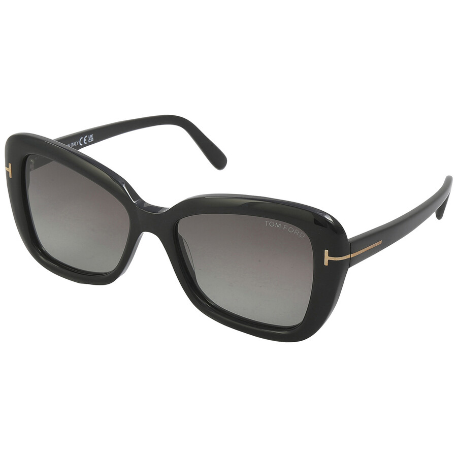 Tom Ford Maeve Smoke Gradient Butterfly Ladies Sunglasses FT1008 01B 55 ...