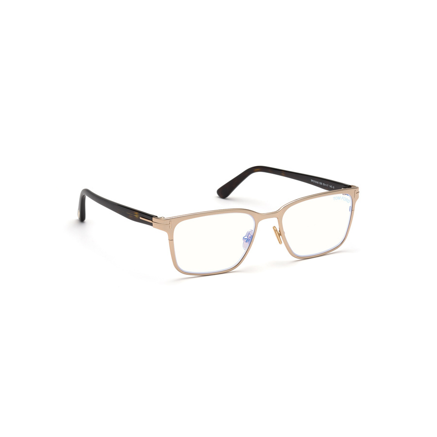Tom Ford Men's Gold Tone Square Eyeglass Frames FT5733-B 28 ...
