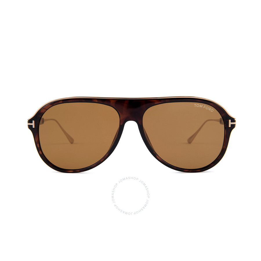 Tom Ford Nicholai Brown Pilot Mens Sunglasses Ft0624 52e 57 664689929993 Sunglasses Nicholai