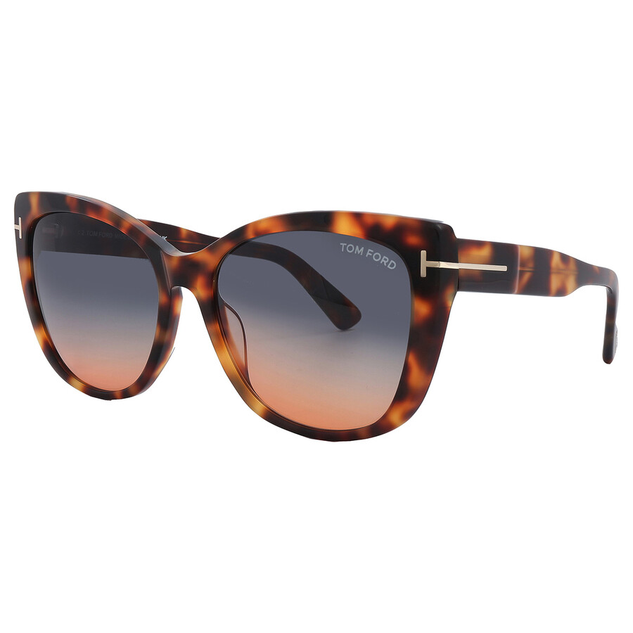 Tom Ford Nora Blue Gradient Butterfly Ladies Sunglasses FT0937 53W 57 ...