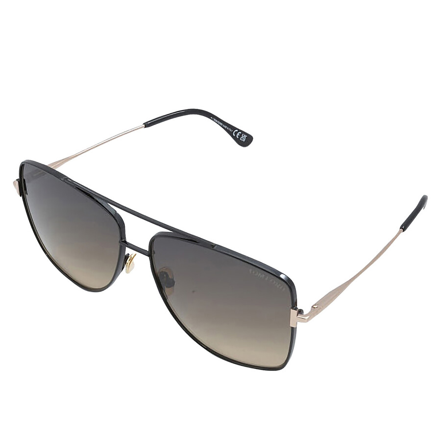 Tom Ford Reggie Grey Gradient Navigator Ladies Sunglasses FT0838 01B 61 ...