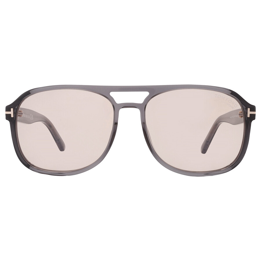 Tom Ford Rosco Light Brown Pilot Men's Sunglasses FT1022 20E 58 ...