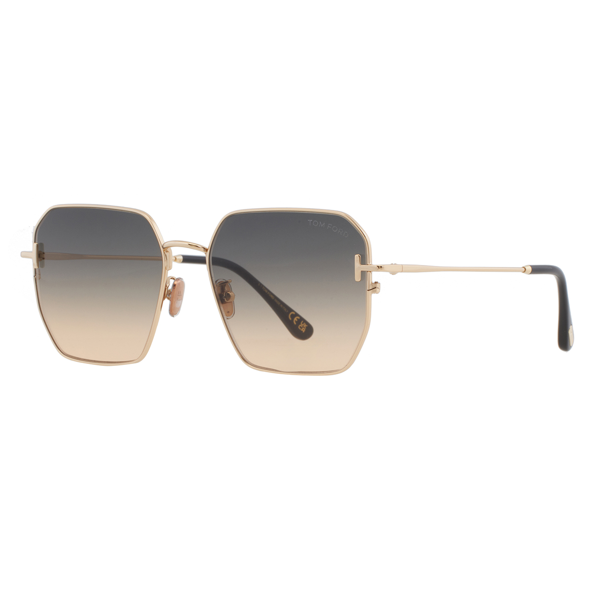 Tom Ford Smoke Gradient Geometric Unisex Sunglasses FT0967-K 32B 56 ...