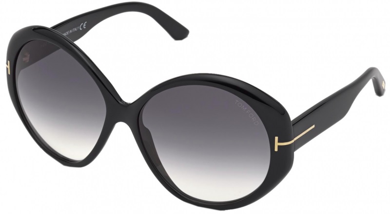 Tom Ford Smoke Gradient Oversized Ladies Sunglasses FT0848 01B 63 ...