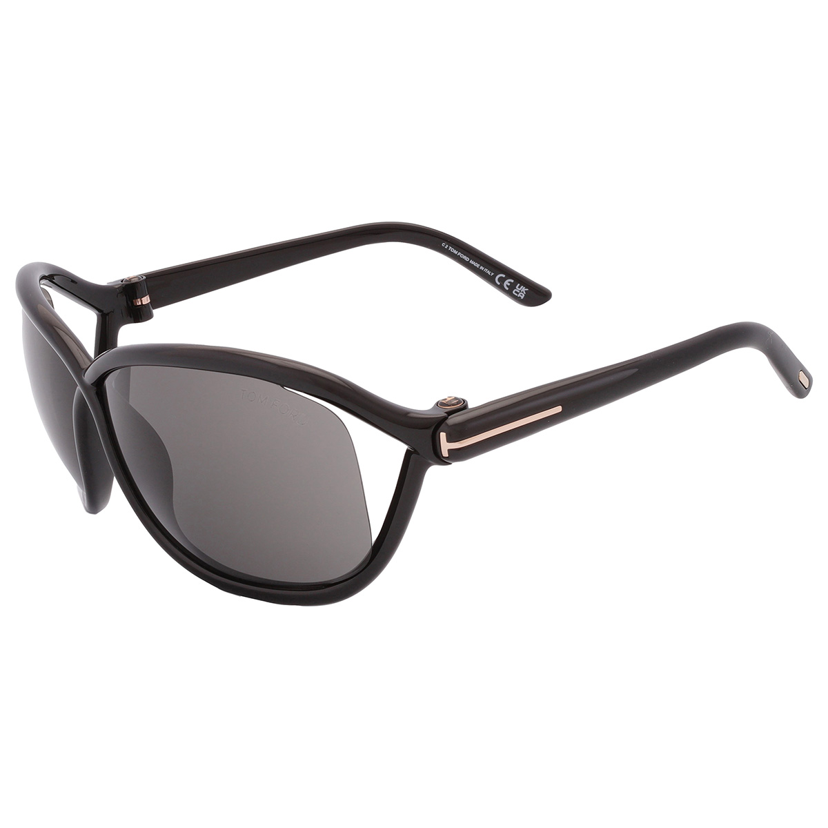 Tom Ford Smoke Wrap Ladies Sunglasses FT1069 01A 68 889214457660 ...