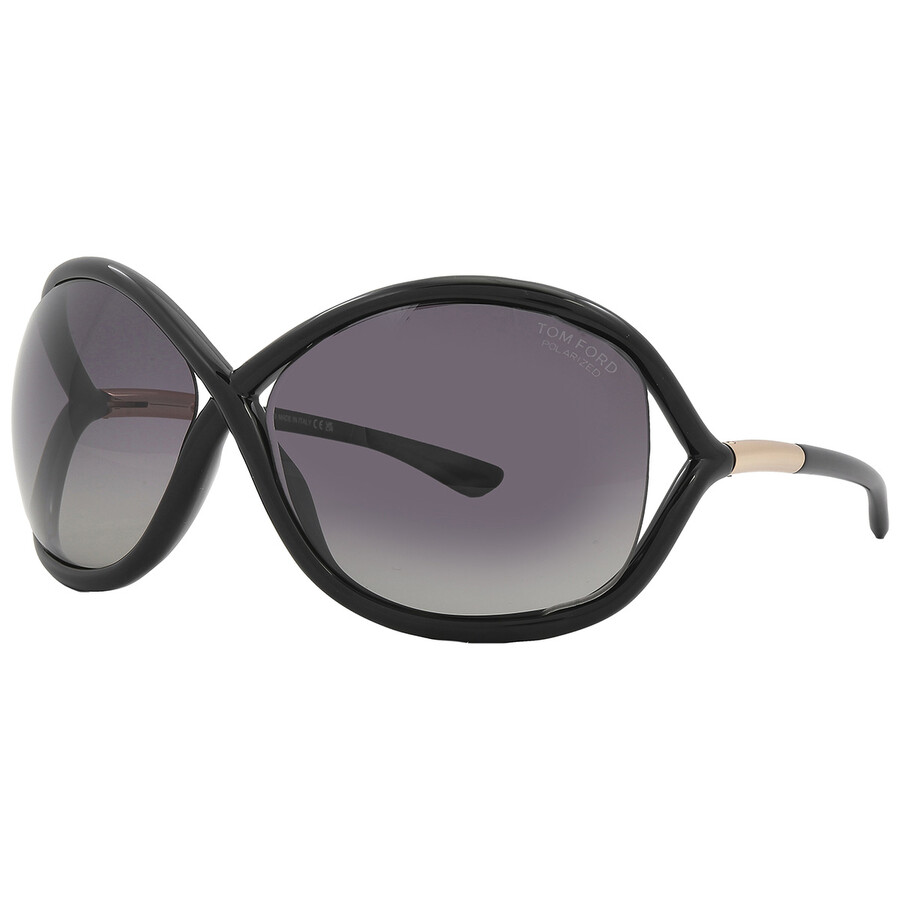 Tom Ford Whitney Smoke Polarized Butterfly Ladies Sunglasses FT0009 01D ...