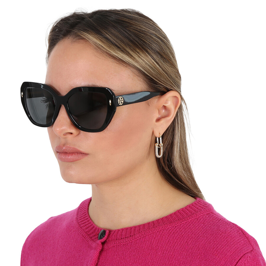 Tory Burch Dark Grey Cat Eye Ladies Sunglasses TY7194F 170987 57 ...