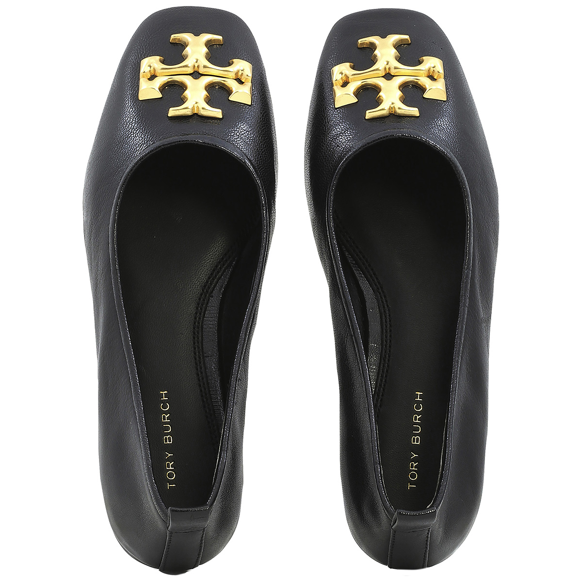 Tory Burch Ladies Perfect Black Leather Eleanor Ballet Flats, Brand ...