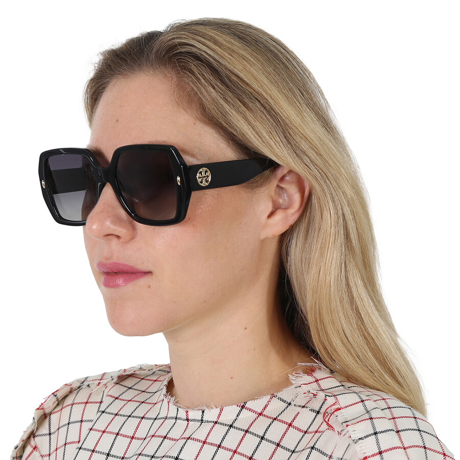 Tory Burch Polarized Grey Gradient Square Ladies Sunglasses TY7191U ...