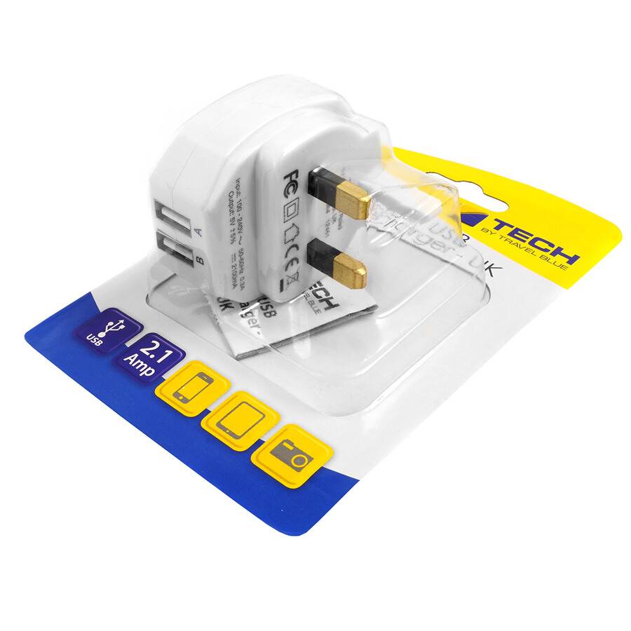 Travel Blue Dual USB Wall Charger UK 964 5018404009647 - Jomashop