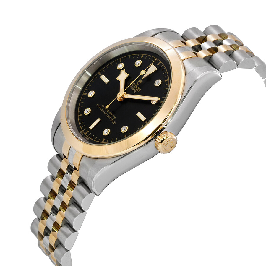 Tudor Black Bay Automatic Chronometer Diamond Black Dial Men's Watch ...