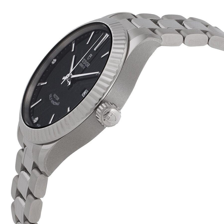 Tudor Style Automatic Diamond Black Dial Unisex Watch M12510-0009 ...