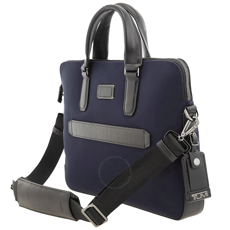 Tumi Harrison Navy Tower Portfolio Briefcase 6602016NVY 0742315603179 ...