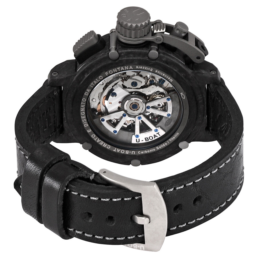 U-Boat Chimera Lefty Chronograph Automatic Black Dial Men's Watch 8057 ...