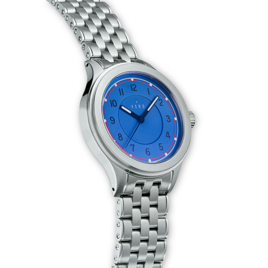 Vero Meridian Manual Wind Hand Wind Blue Dial Men's Watch MER-02 ...