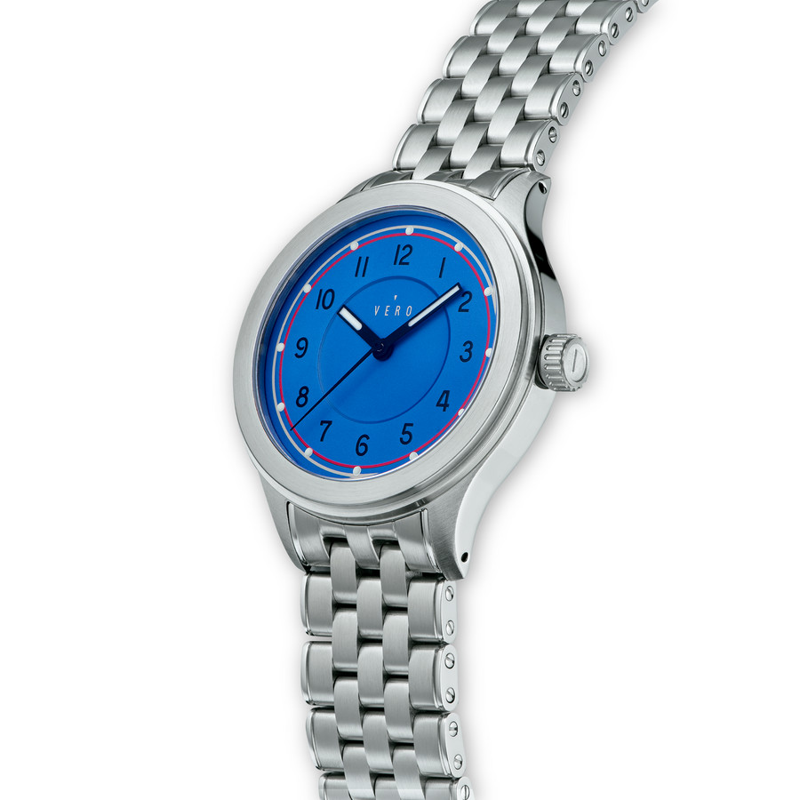 Vero Meridian Manual Wind Hand Wind Blue Dial Men's Watch MER-02 ...