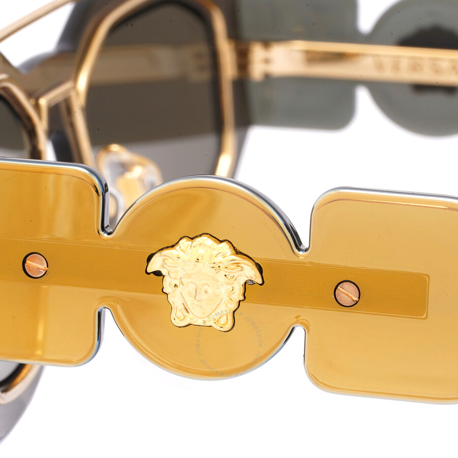 Versace Brown Geometric Unisex Sunglasses VE2235 1002/3 53 ...