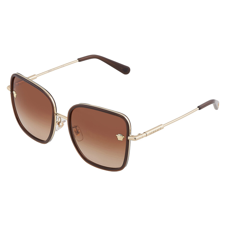 Versace Brown Gradient Square Ladies Sunglasses VE2247D 148213 57 ...
