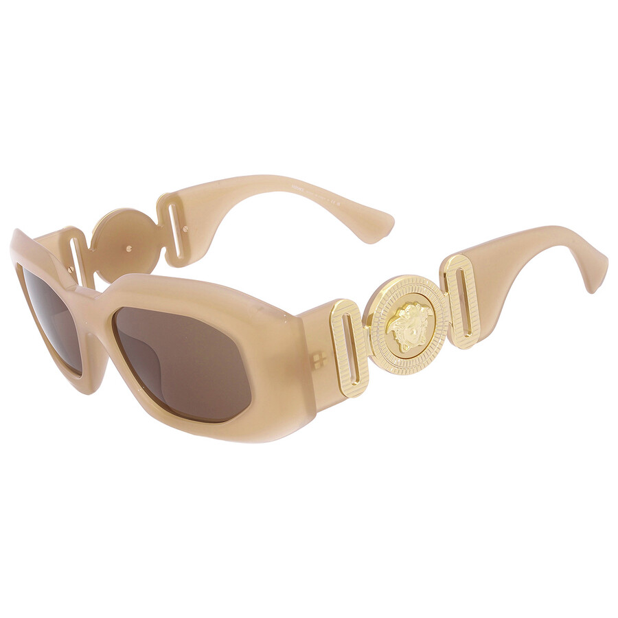 Versace Brown Irregular Men's Sunglasses VE4425U 546773 54 ...
