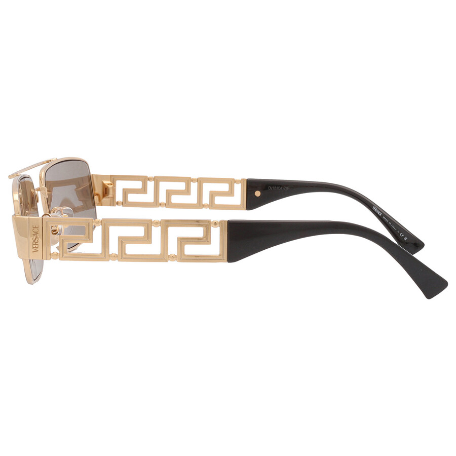 Versace Brown Mirror Gold Rectangular Men's Sunglasses VE2257 10025A 60 ...