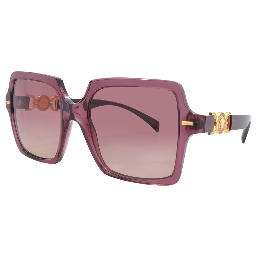 Versace Brown Pink Gradient Square Ladies Sunglasses VE4441 520968 55 ...
