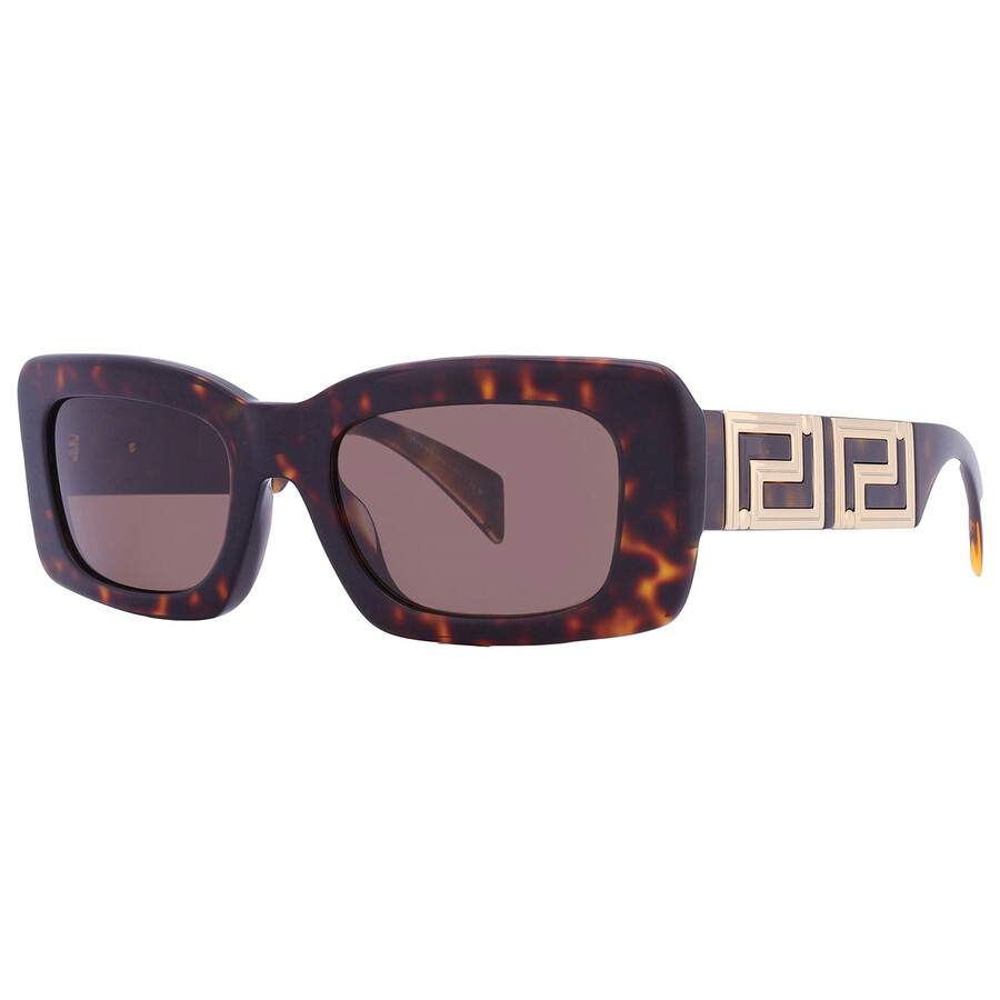 Versace Brown Rectangular Ladies Sunglasses VE4444U 108/73 54 ...