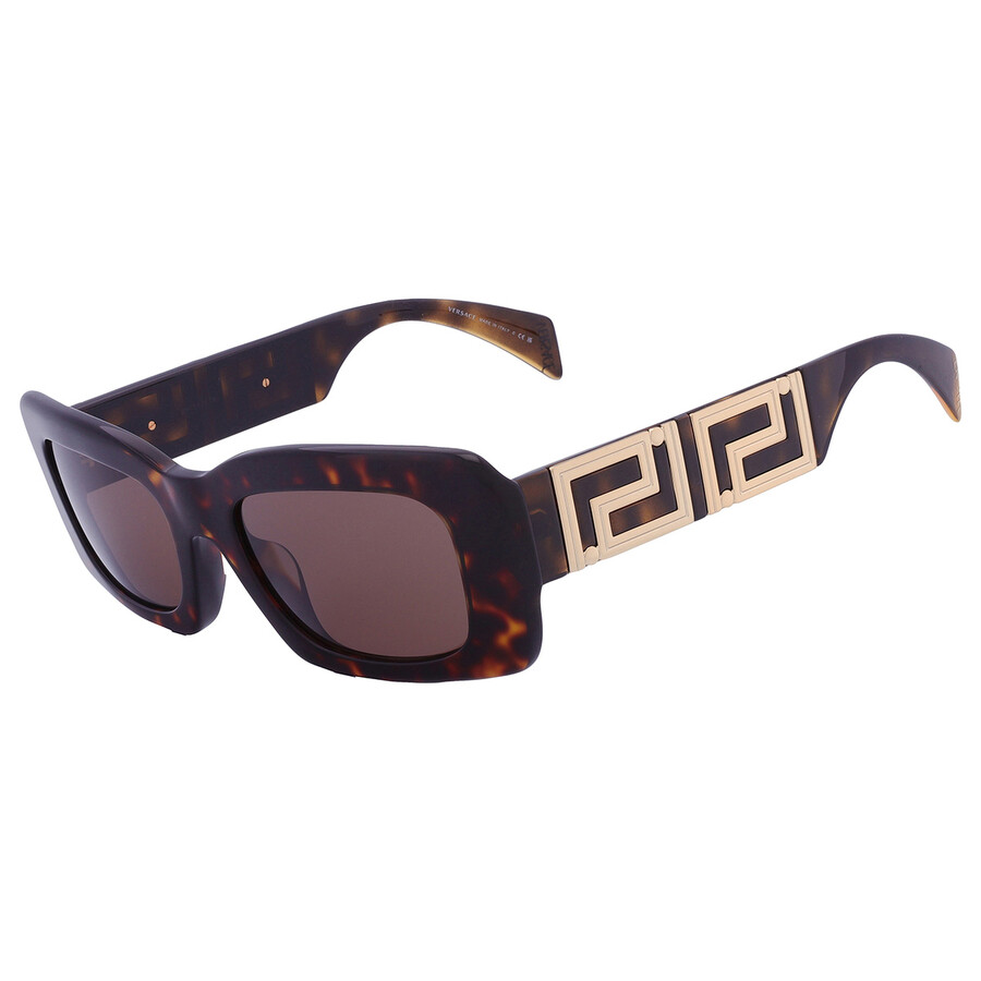 Versace Brown Rectangular Ladies Sunglasses VE4444U 108/73 54 ...