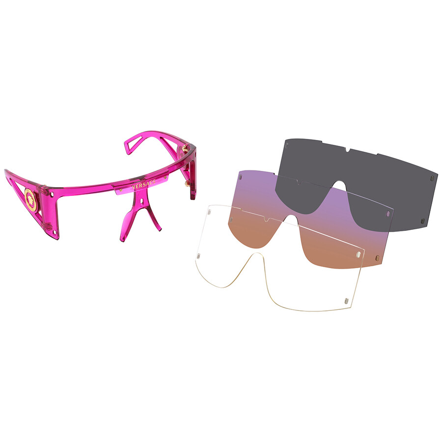 Versace Clear Oversized Ladies Sunglasses VE4393 53341W 46 8056597381321 - Sunglasses, Versace ...