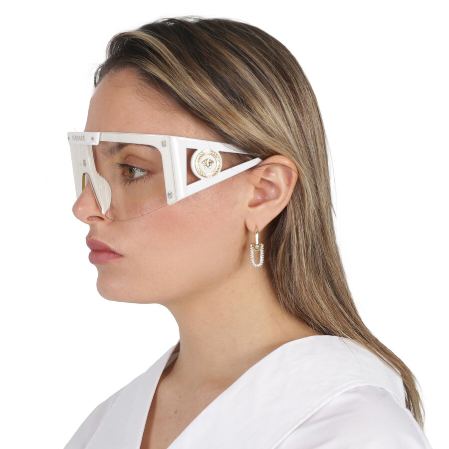 Versace Clear Shield Ladies Sunglasses VE4393 401/1W 46 8056597381307 - Sunglasses, Versace ...