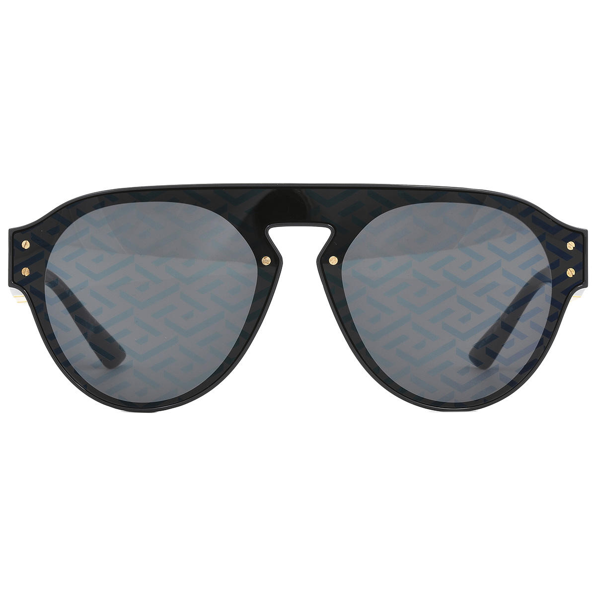 Versace Dark Gray Monogram Blue Square Men's Sunglasses VE4420 GB1/F 44 ...