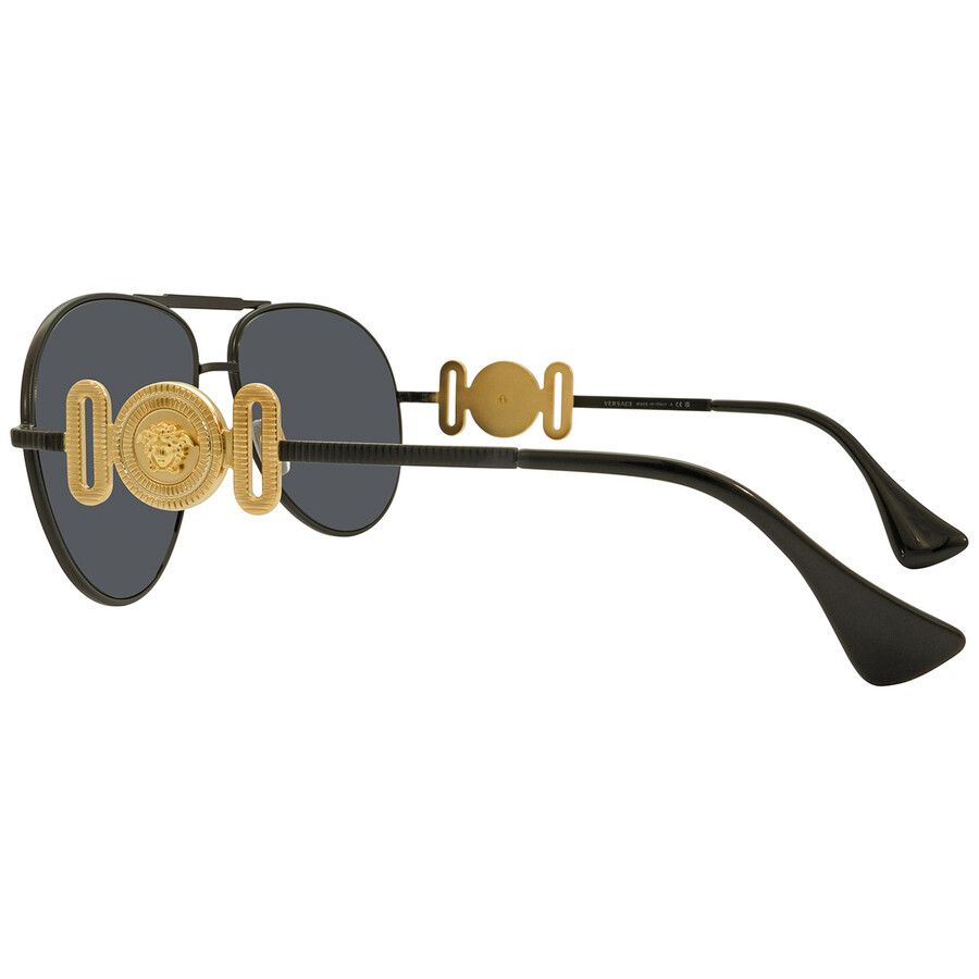 Versace Dark Gray Pilot Unisex Sunglasses 0VE2249 12618765 VE2249 ...