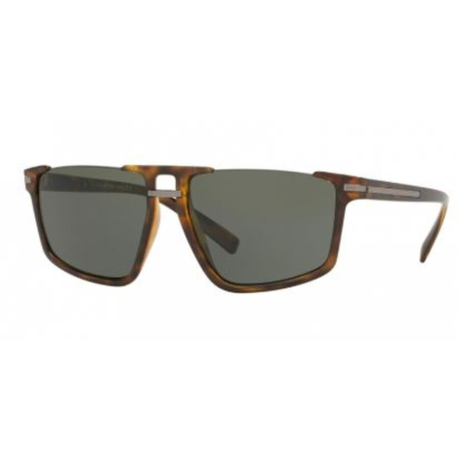 Versace Dark Green Irregular Men's Sunglasses VE4363 10871 60 ...