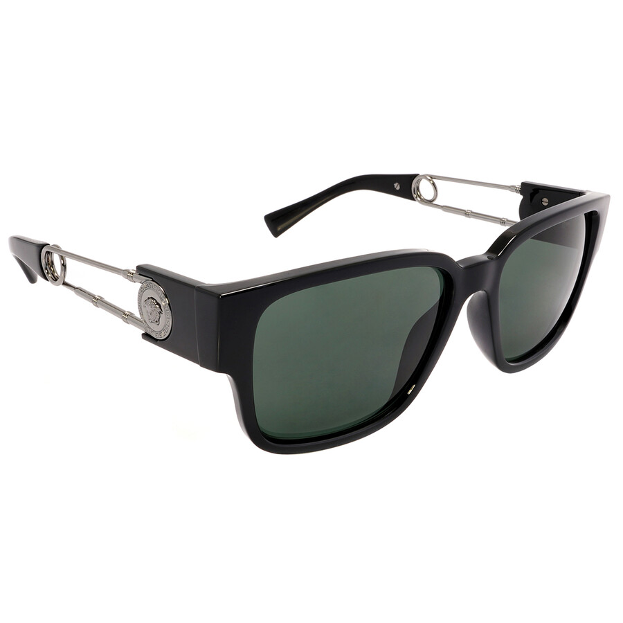 Versace Dark Green Rectangular Men's Sunglasses VE4412 GB1/71 57 ...