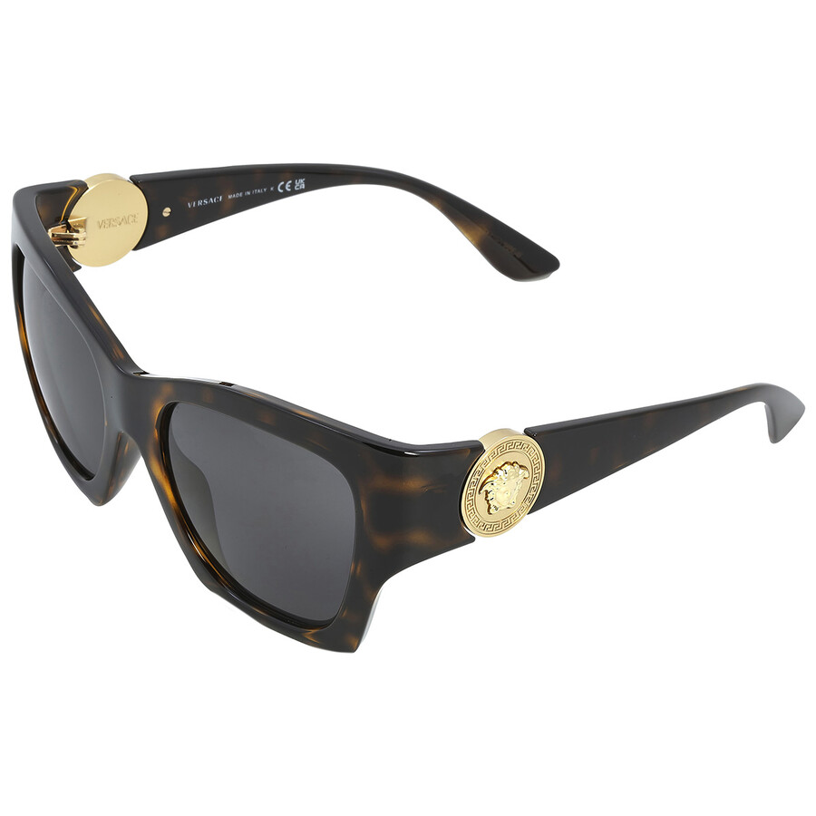 Versace Dark Grey Butterfly Ladies Sunglasses VE4452 108/87 55 ...