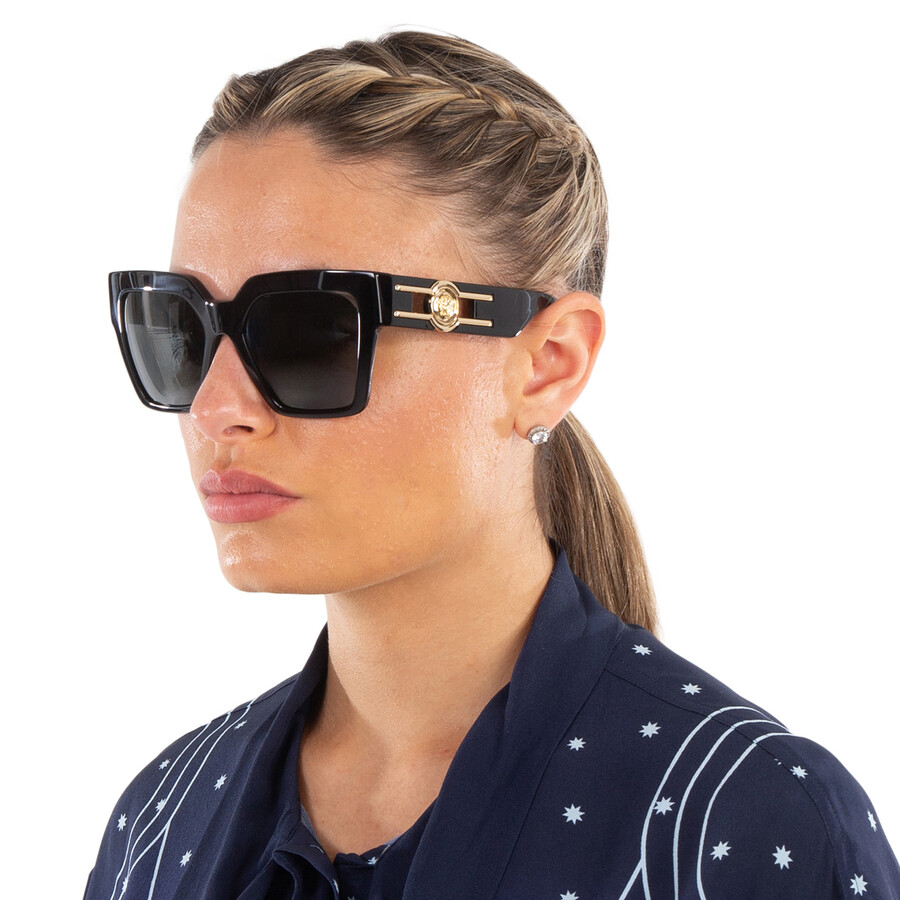 Versace Dark Grey Butterfly Ladies Sunglasses VE4458 GB1/87 54 ...