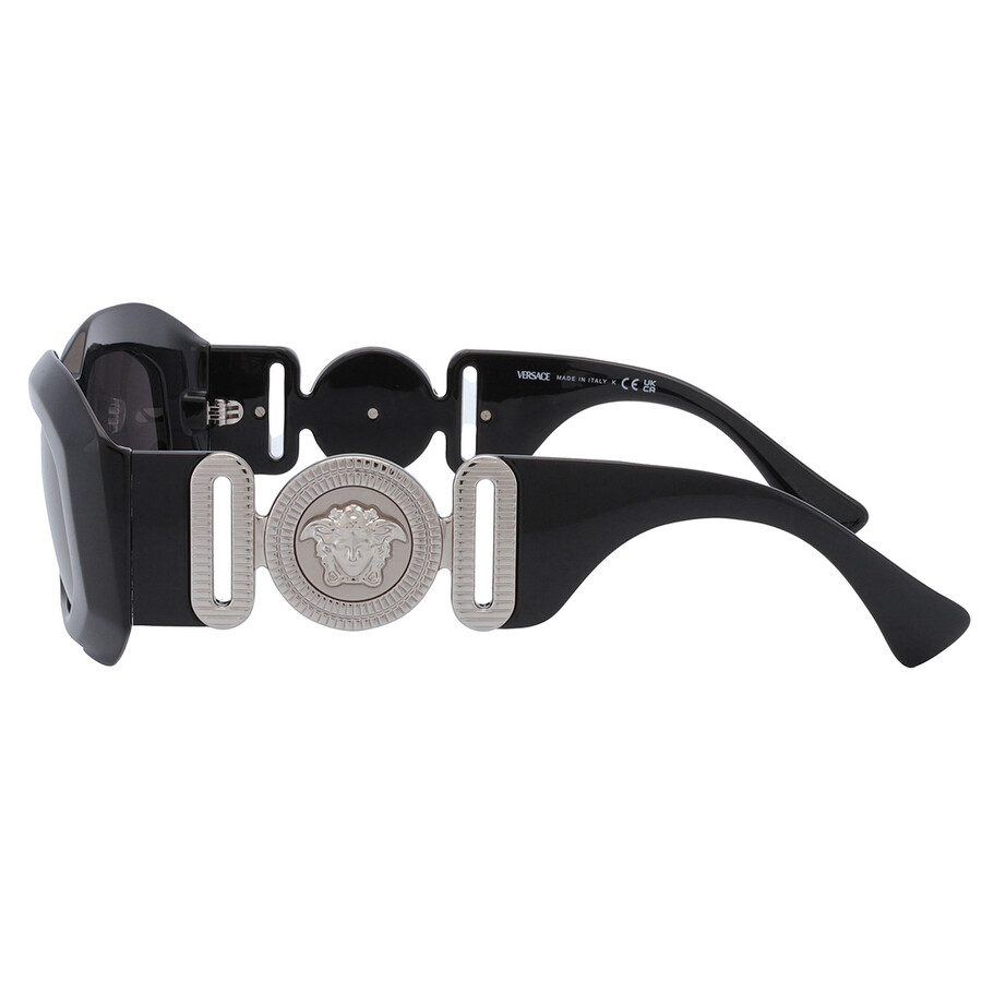 Versace Dark Grey Irregular Men's Sunglasses VE4425U 542287 54 ...