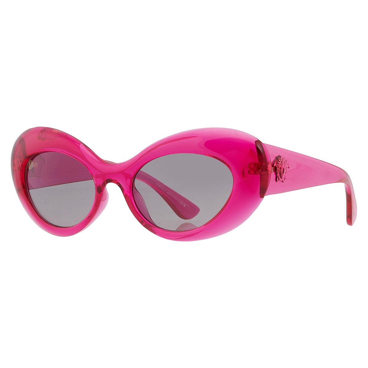 Versace Dark Grey Oval Ladies Sunglasses VE4456U 533487 52 ...