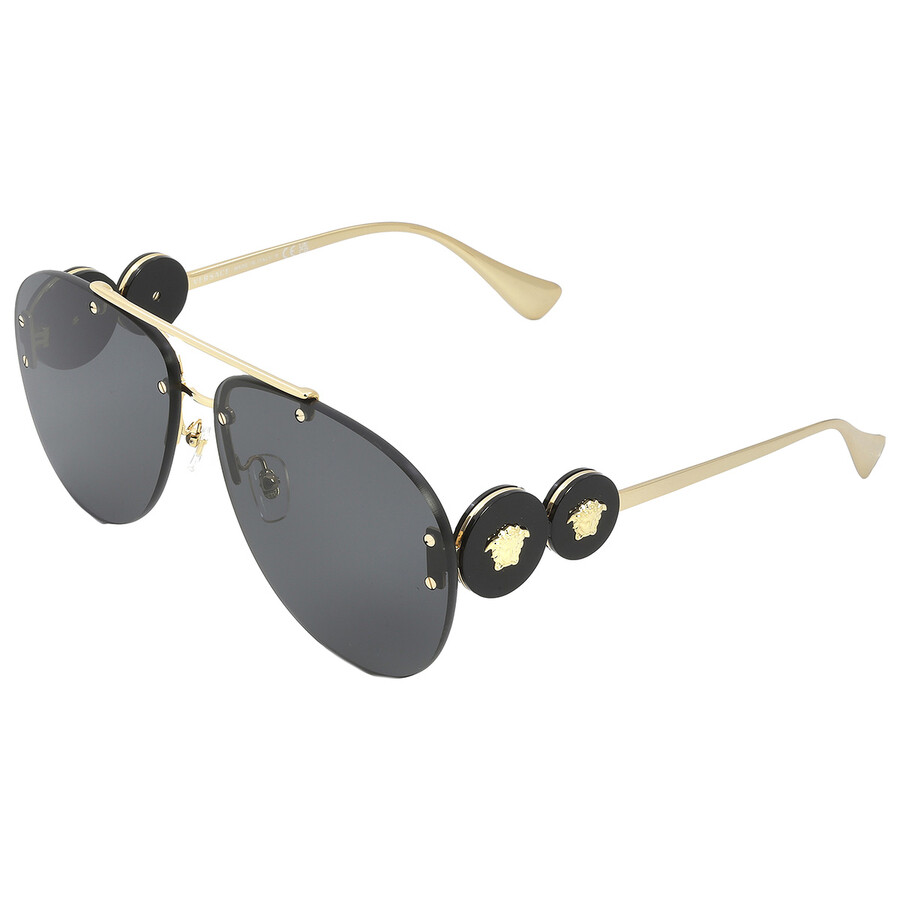 Versace Dark Grey Oversized Ladies Sunglasses VE2250 100287 63 ...