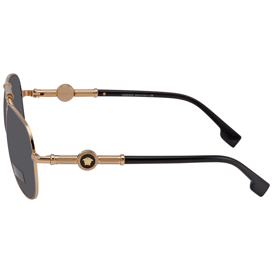 Versace Dark Grey Pilot Unisex Sunglasses VE2236 100287 59 ...