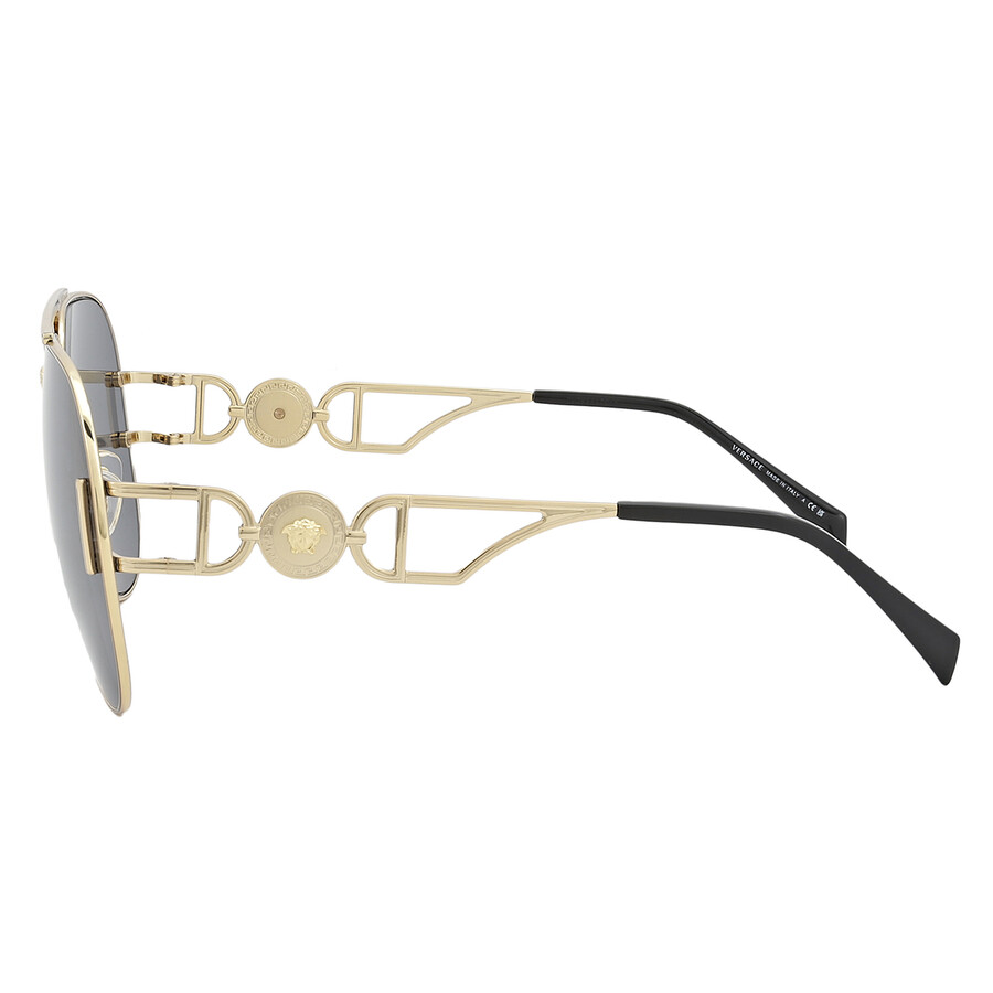 Versace Dark Grey Pilot Unisex Sunglasses VE2255 100287 63 ...