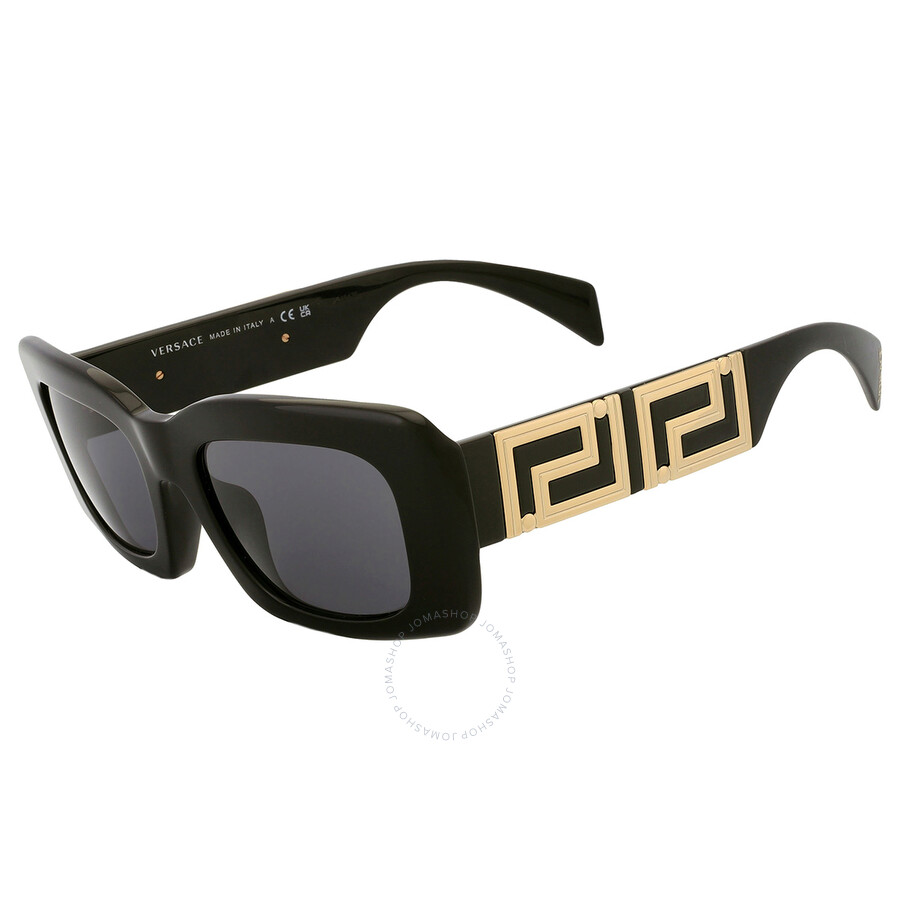 Versace Dark Grey Rectangular Ladies Sunglasses VE4444U GB1/87 54 ...