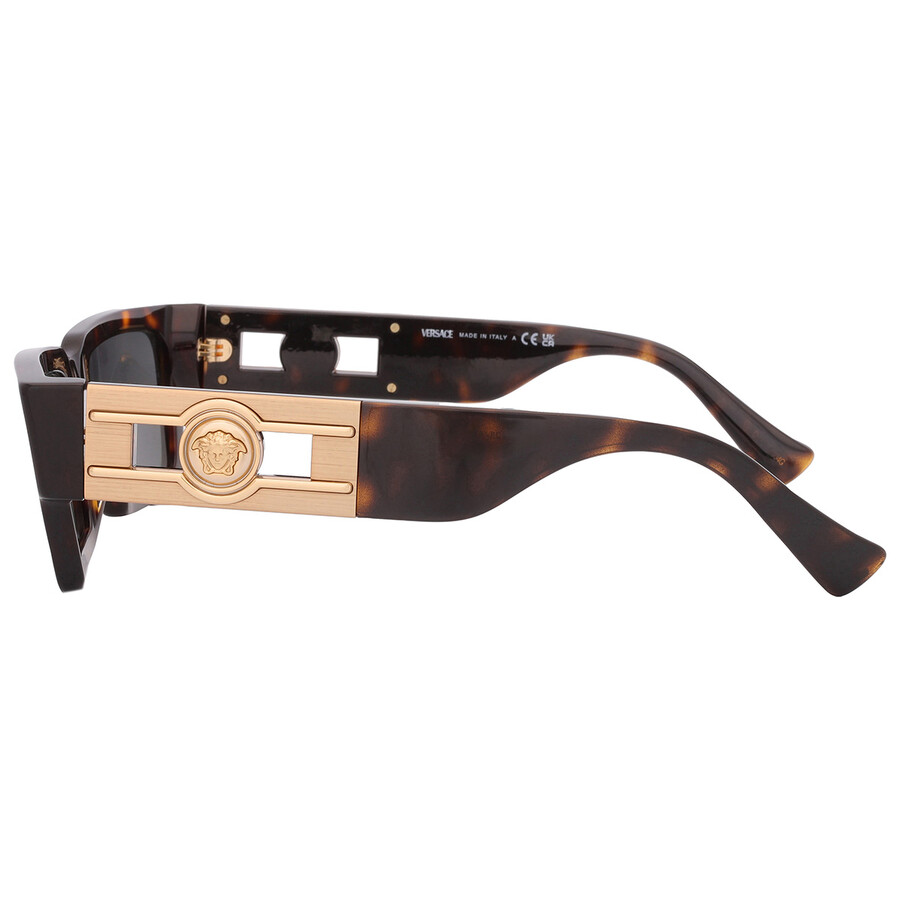 Versace Dark Grey Rectangular Unisex Sunglasses VE4459 108/87 54 ...