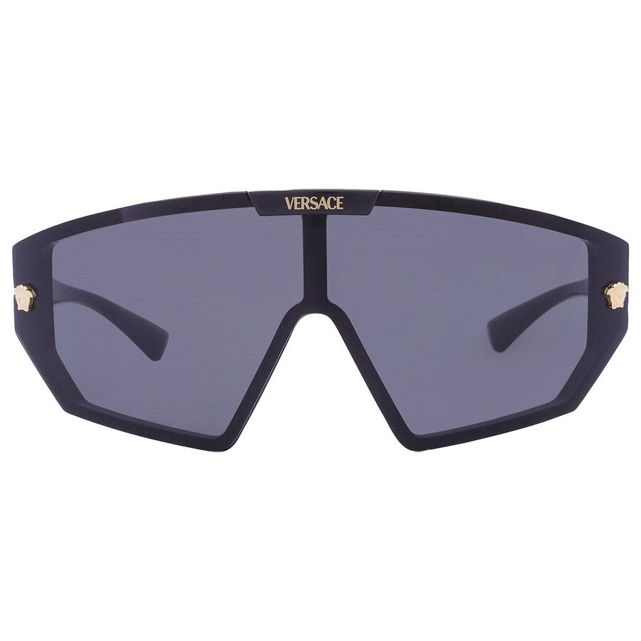 Versace Dark Grey Shield Unisex Sunglasses VE4461 GB1/87 47 ...