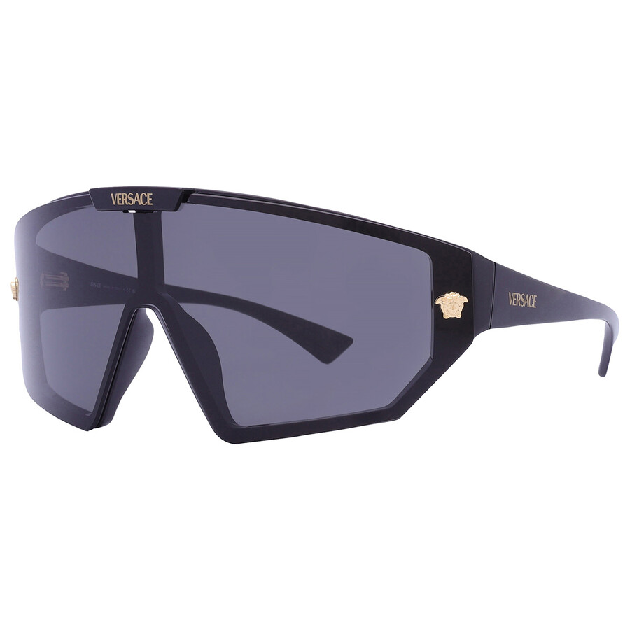 Versace Dark Grey Shield Unisex Sunglasses VE4461 GB1/87 47 ...