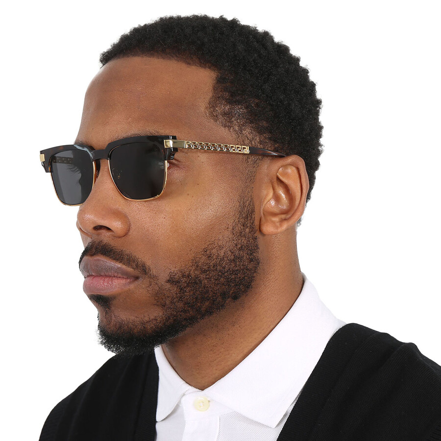 Versace Dark Grey Square Men's Sunglasses VE4447 108/87 55 ...